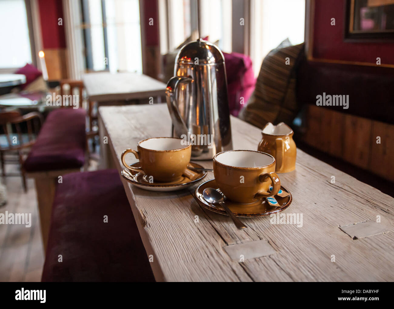 Coffee for two in a cafe Stock Photo - Alamy