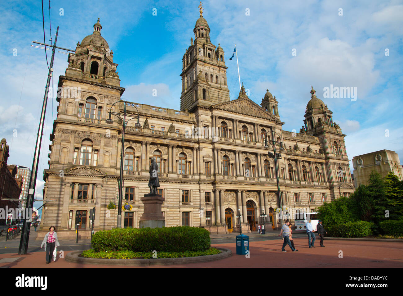 Victorian era Glasgow City Chambers town hall (1888) George Square ...