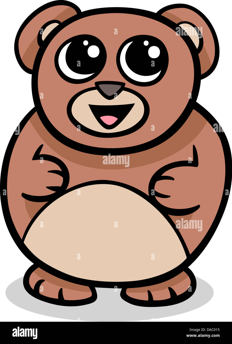 Cartoon Illustration of Kawaii Style Cute Teddy Bear Stock Photo - Alamy