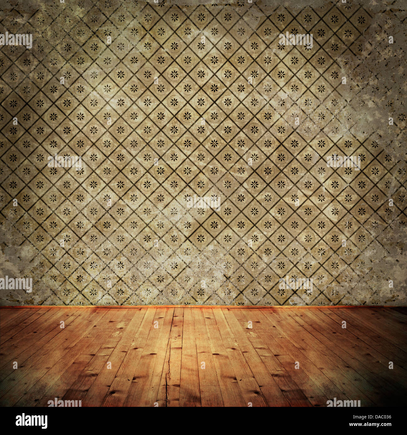 Empty space in vintage room Stock Photo - Alamy