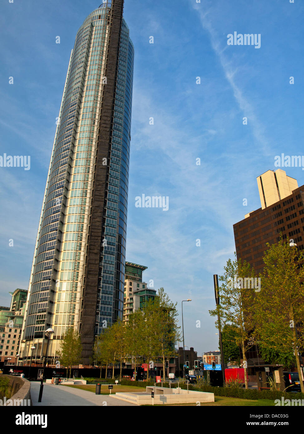 View of the Vauxhall Tower (St George Wharf Tower), the tallest solely ...