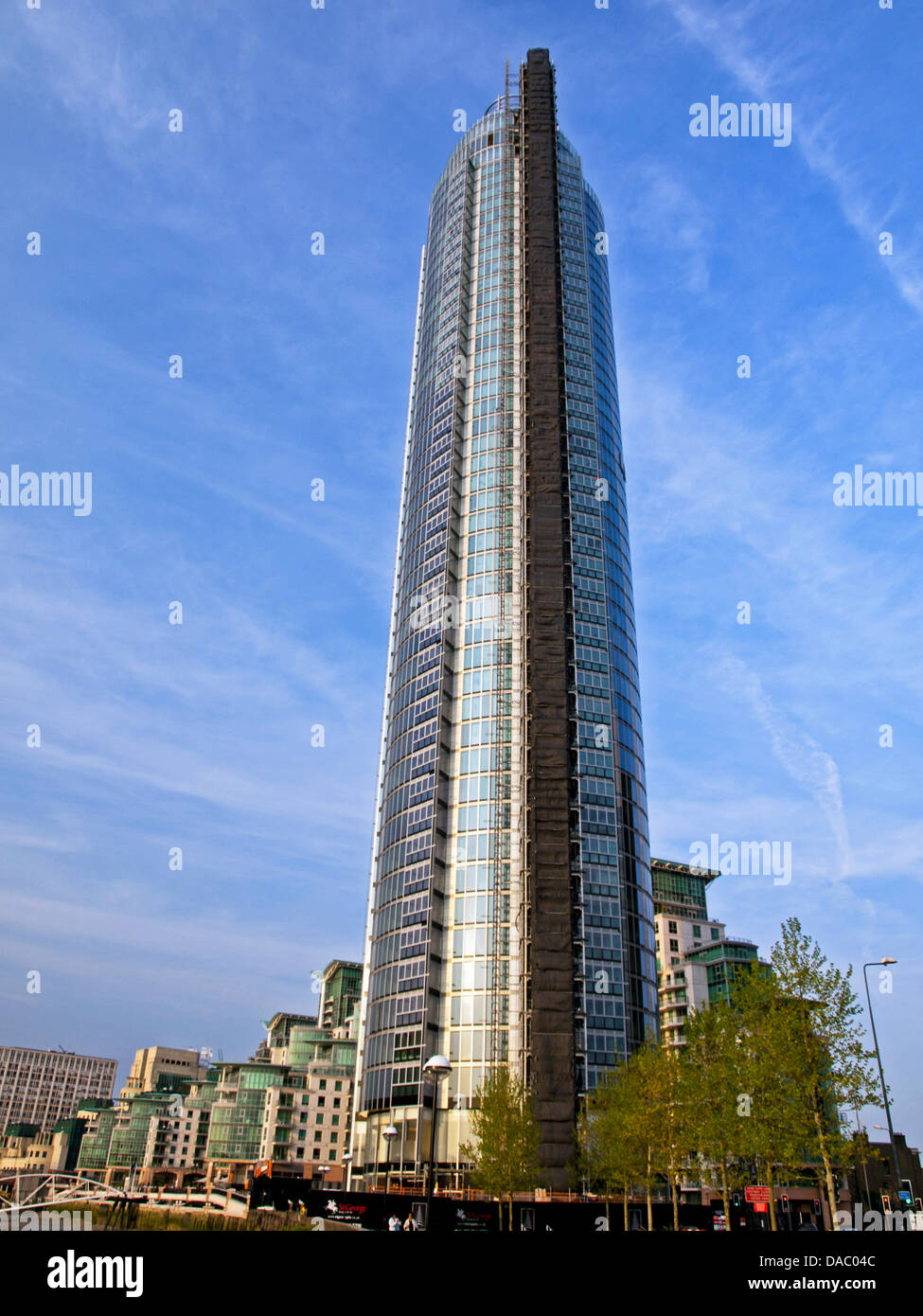 View of the Vauxhall Tower (St George Wharf Tower), the tallest solely ...