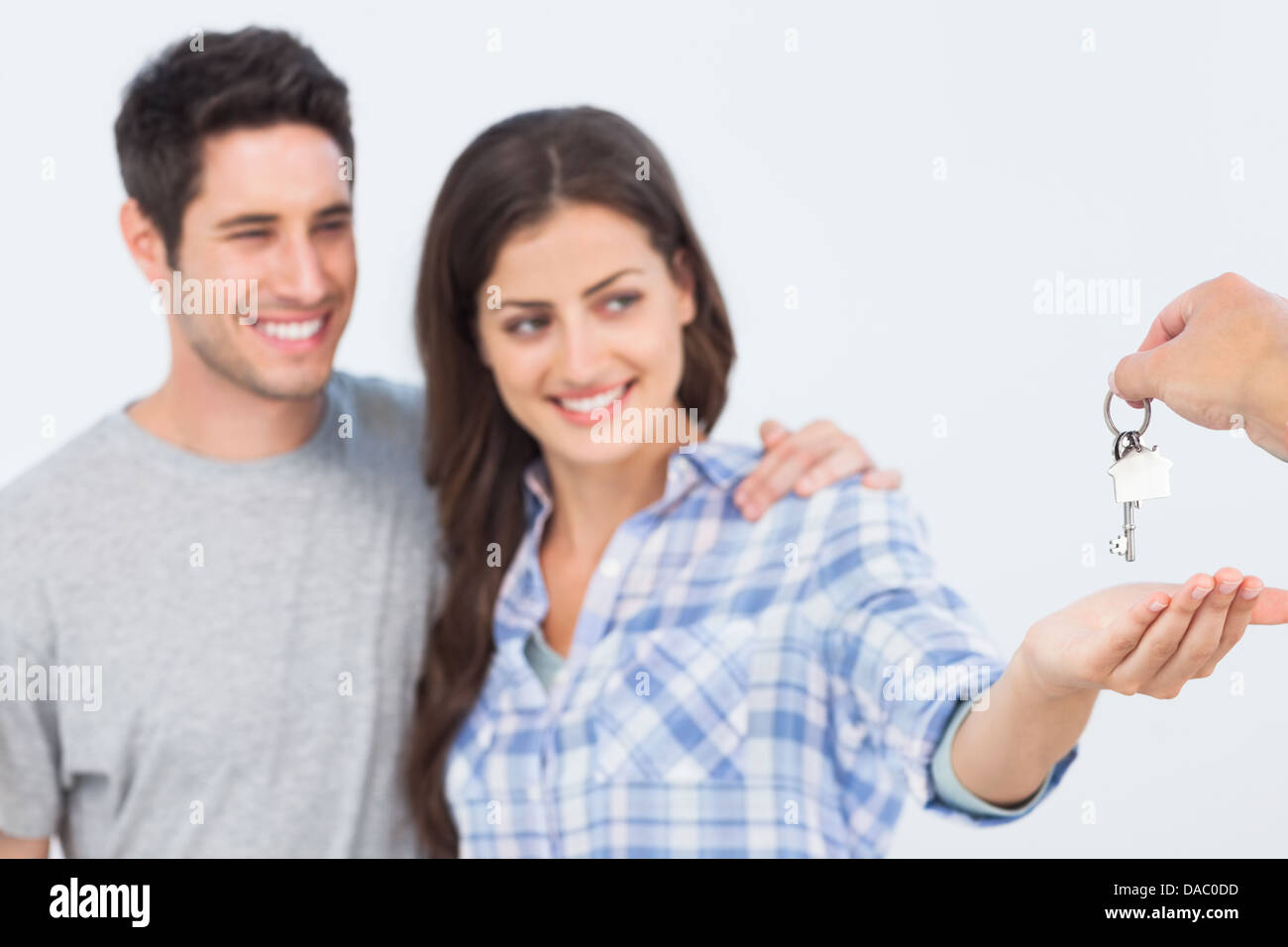 Man handing house key hi-res stock photography and images - Alamy