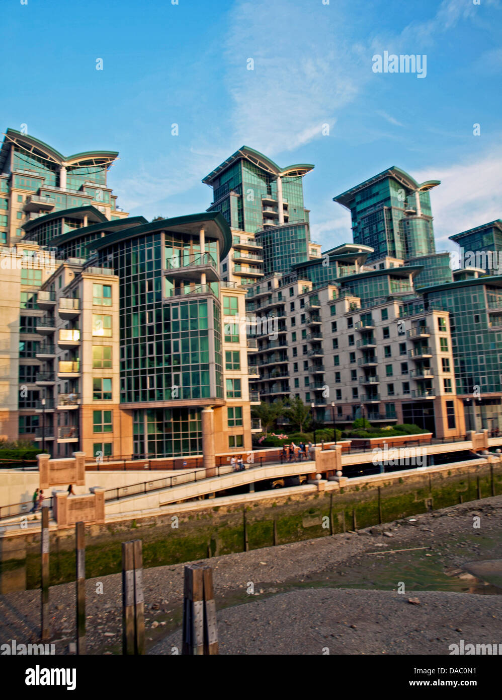 St George Wharf, a riverside development on the south bank of the River ...