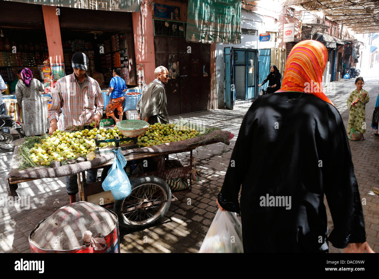 A souk in the Medina of Marrakech, Morocco, North Africa, Africa Stock ...