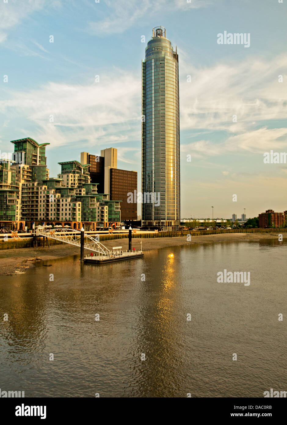 View of the Vauxhall Tower (St George Wharf Tower) showing St. George's ...