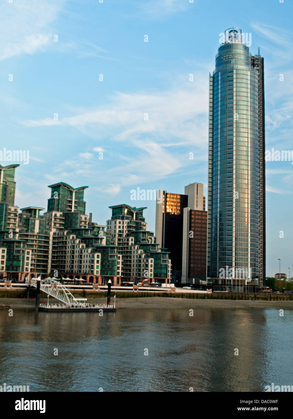 View of the Vauxhall Tower (St George Wharf Tower) showing St. George's ...