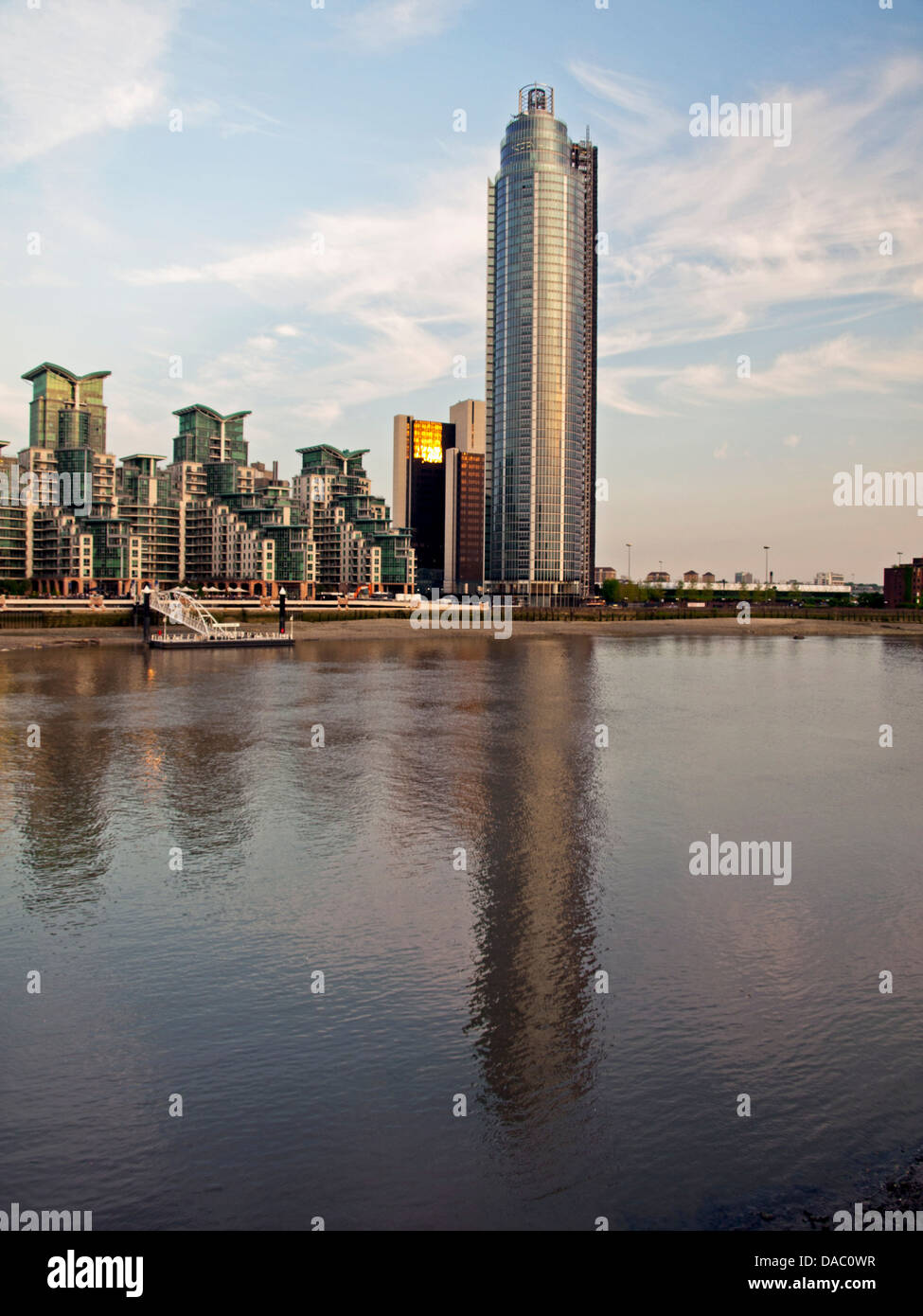 View of the Vauxhall Tower (St George Wharf Tower) showing St. George's ...