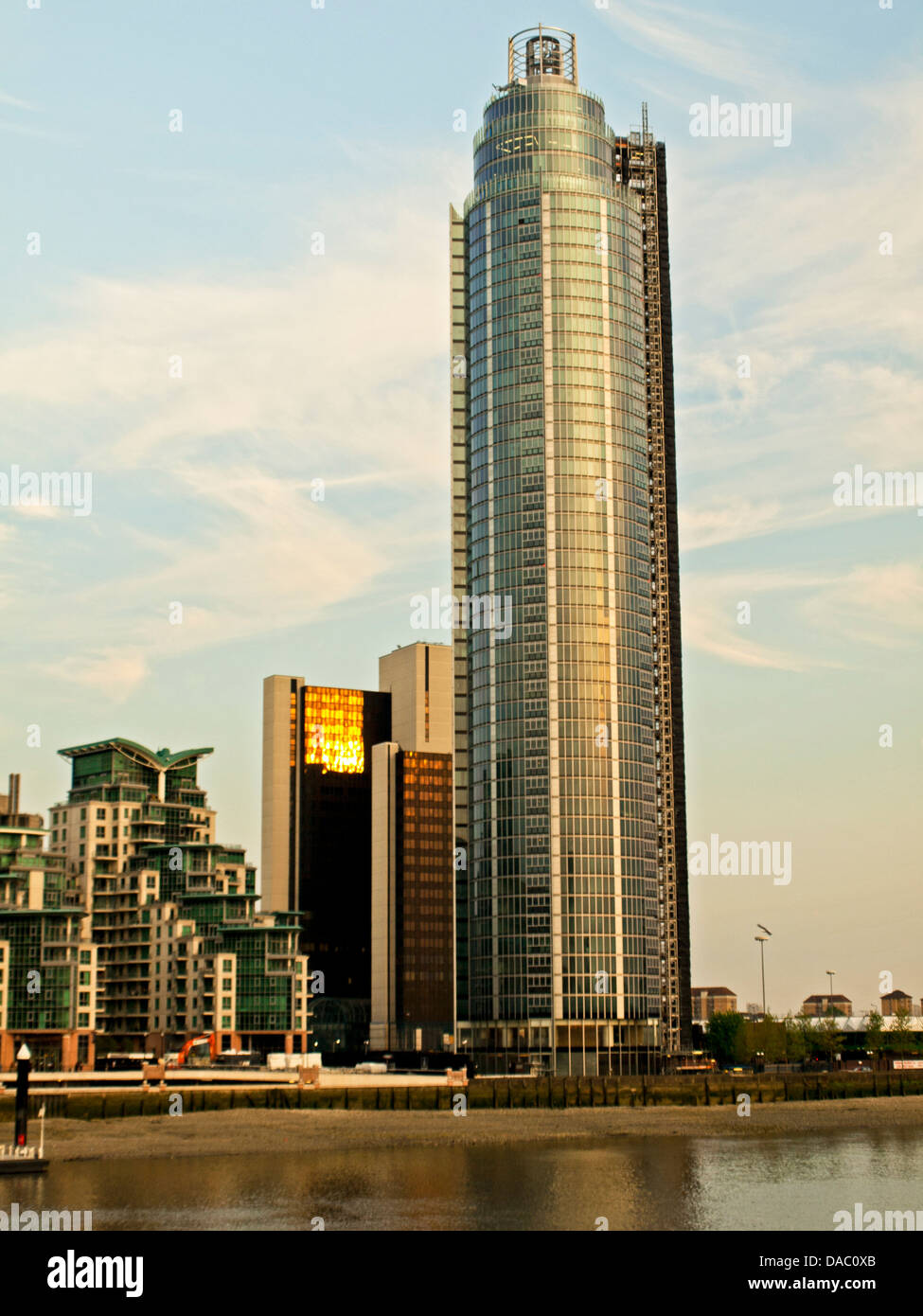 View of the Vauxhall Tower (St George Wharf Tower) showing St. George's ...