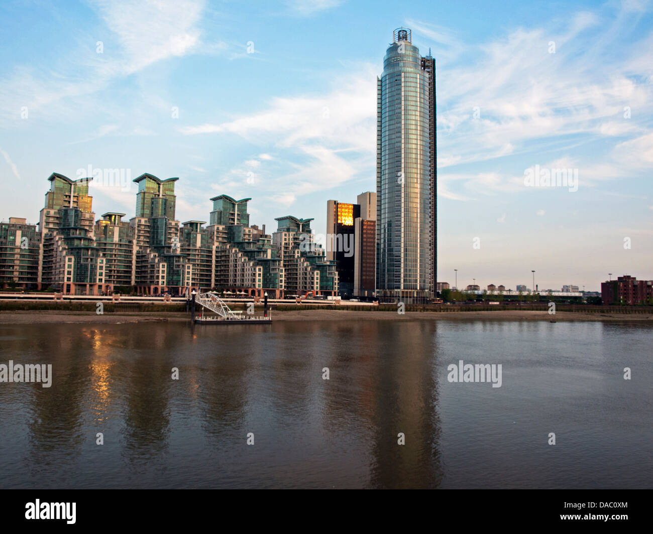 View of the Vauxhall Tower (St George Wharf Tower) showing St. George's ...