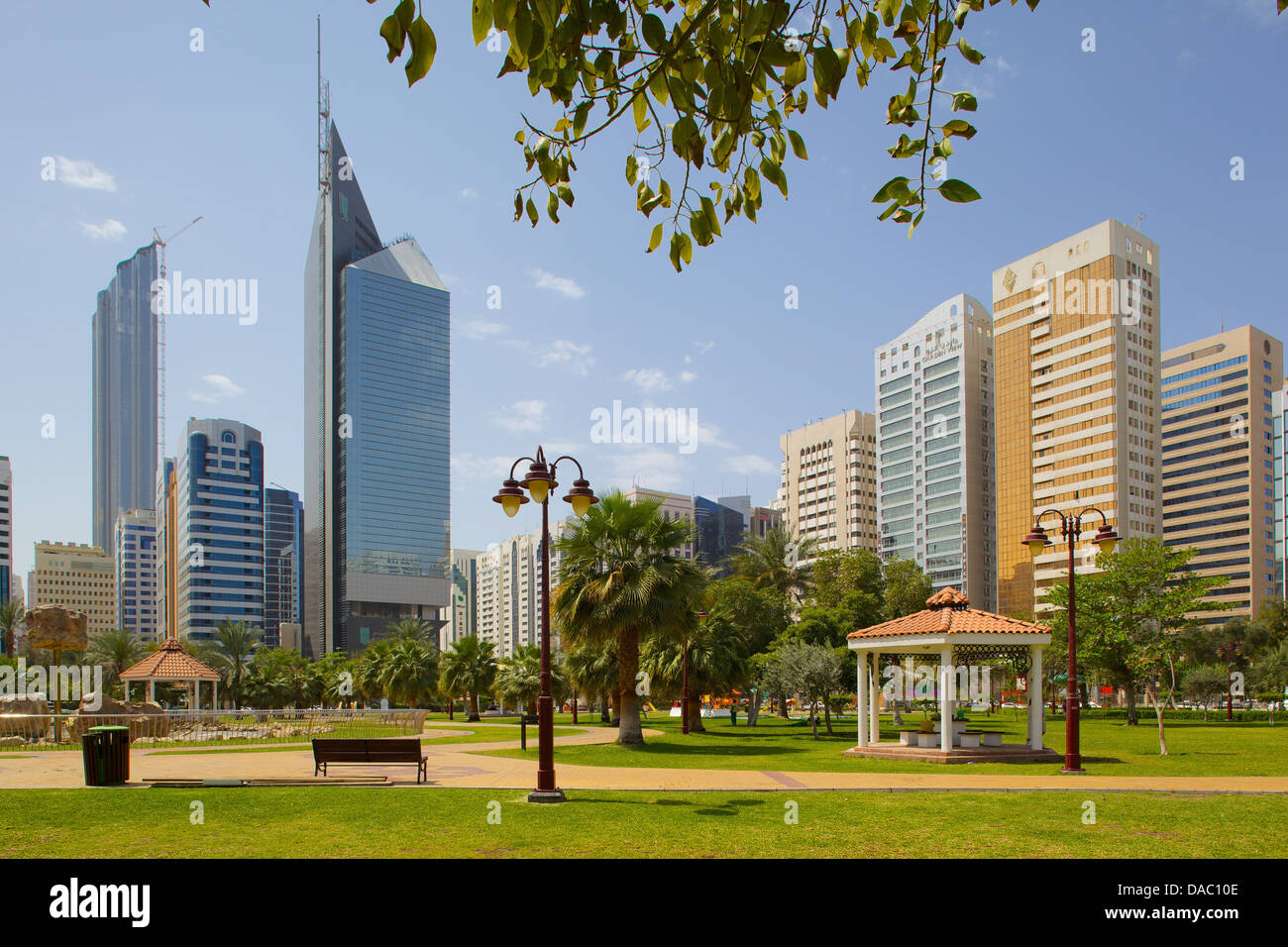 Capital Park, Abu Dhabi, United Arab Emirates, Middle East Stock Photo ...