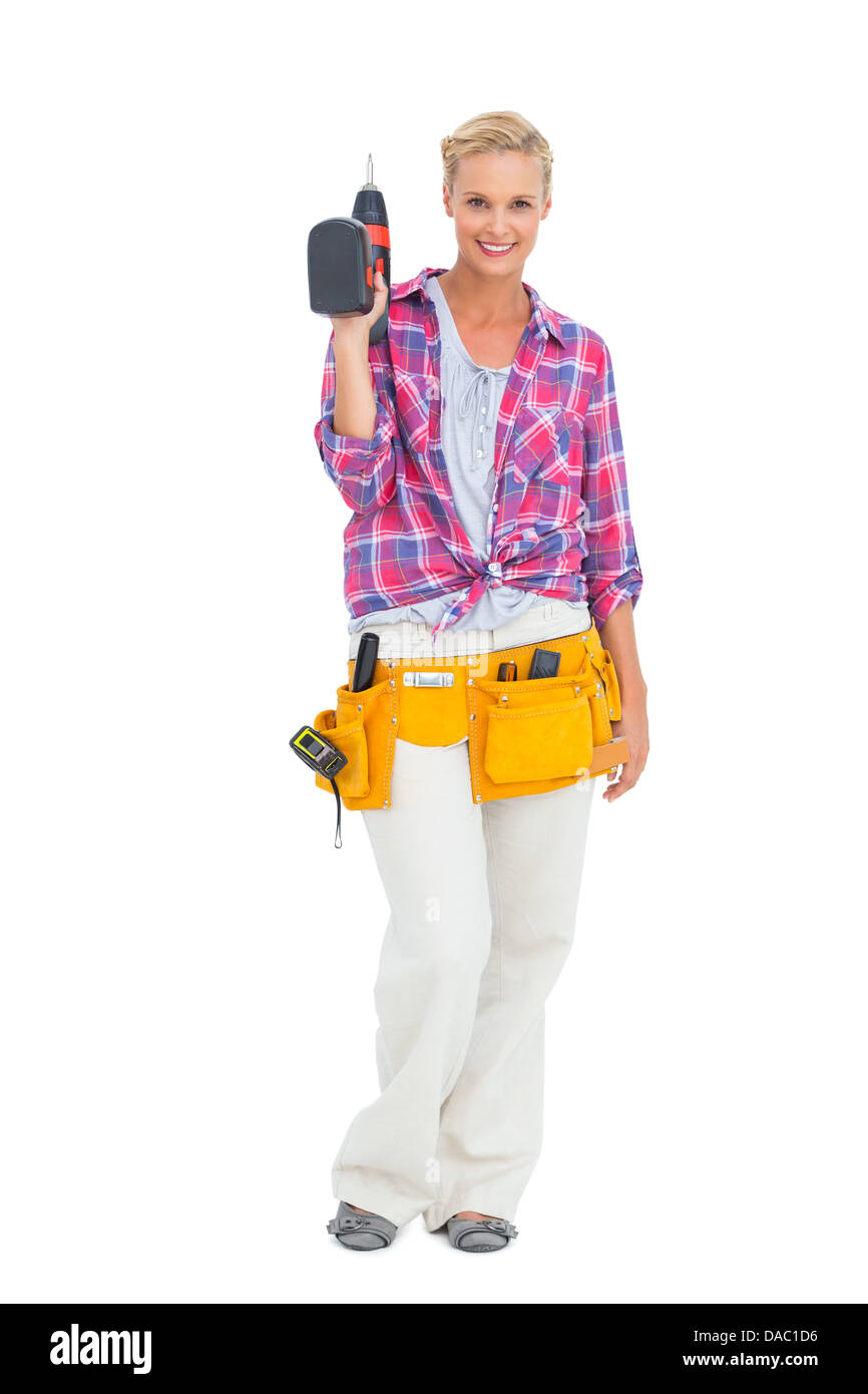 Holding a drill hi-res stock photography and images - Alamy