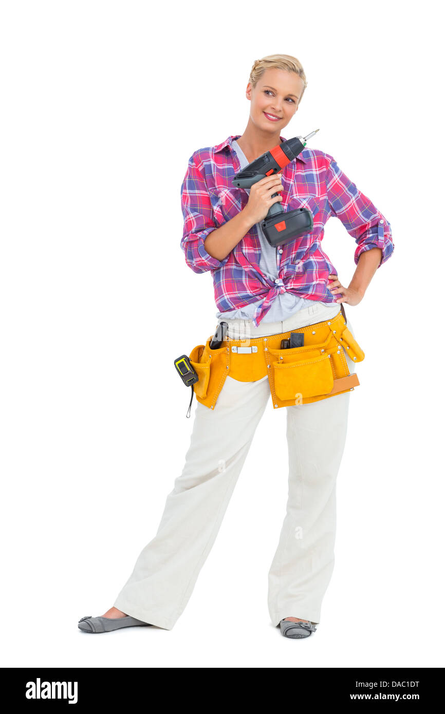 Holding a drill hi-res stock photography and images - Alamy