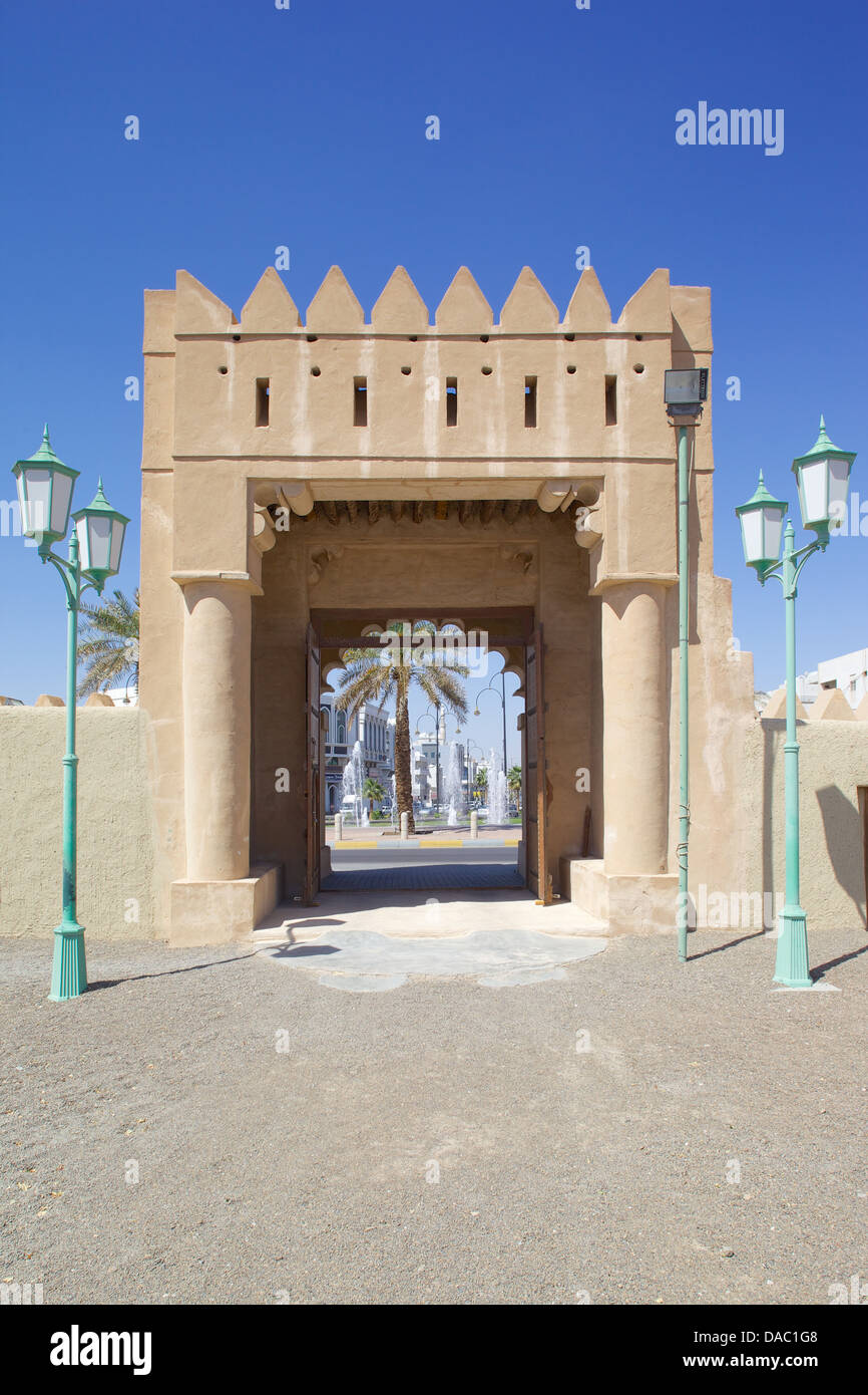 Entrance to Al Murabbaa Heritage Fort, Al Ain, Abu Dhabi, United Arab ...