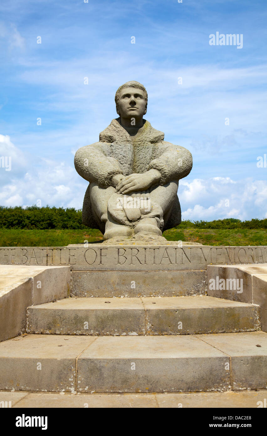 Battle of Britain War Memorial Young Airman Sculpture at Capel-Le-Ferne ...