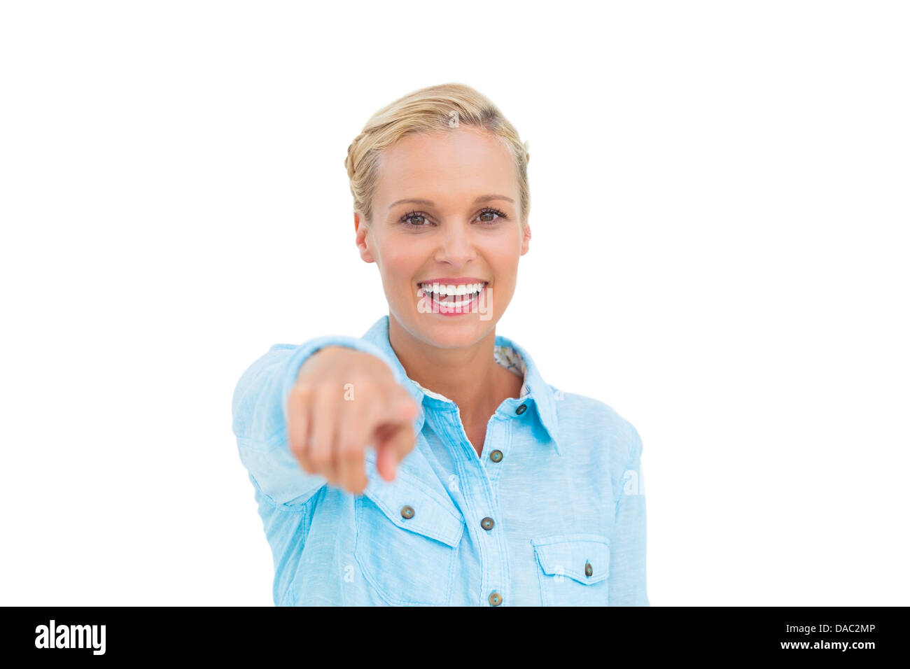 Woman pointing laughing hi-res stock photography and images - Alamy