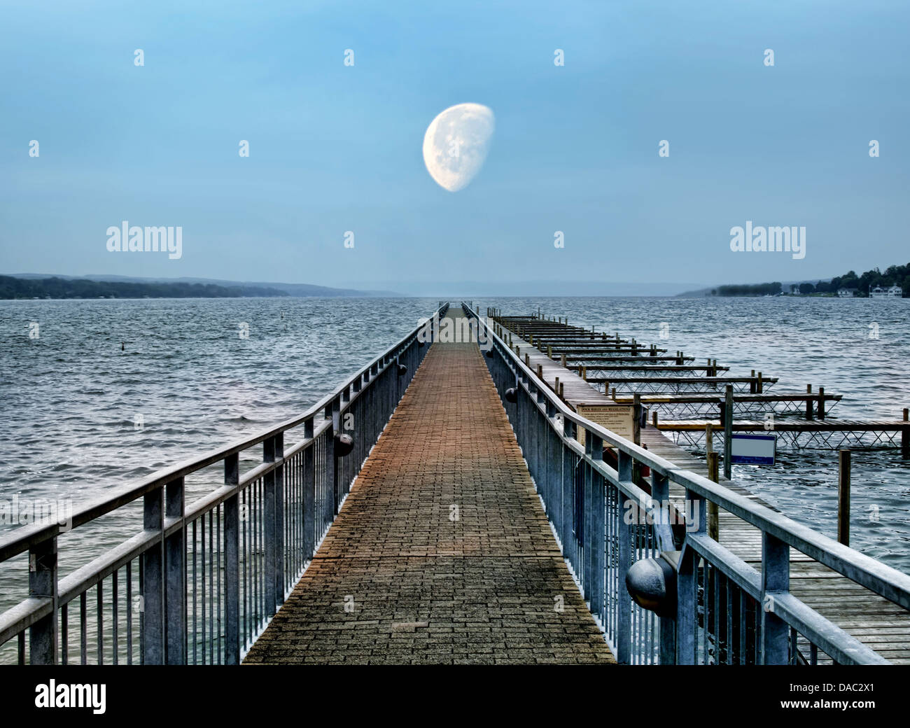 Water boat sky dark moon hi-res stock photography and images - Alamy