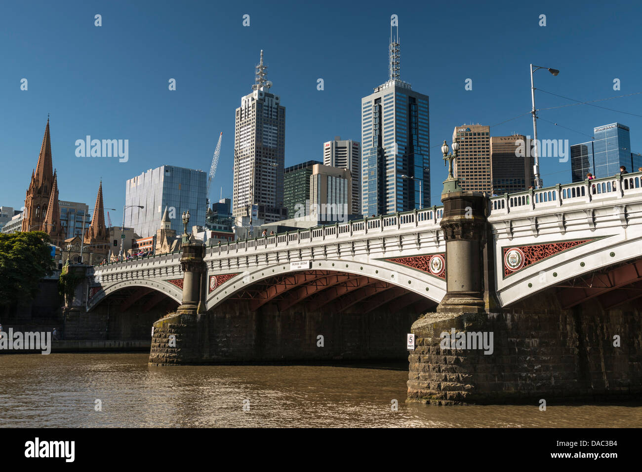 Melbourne Skyline and Princes Bridge from Southbank Stock Photo - Alamy