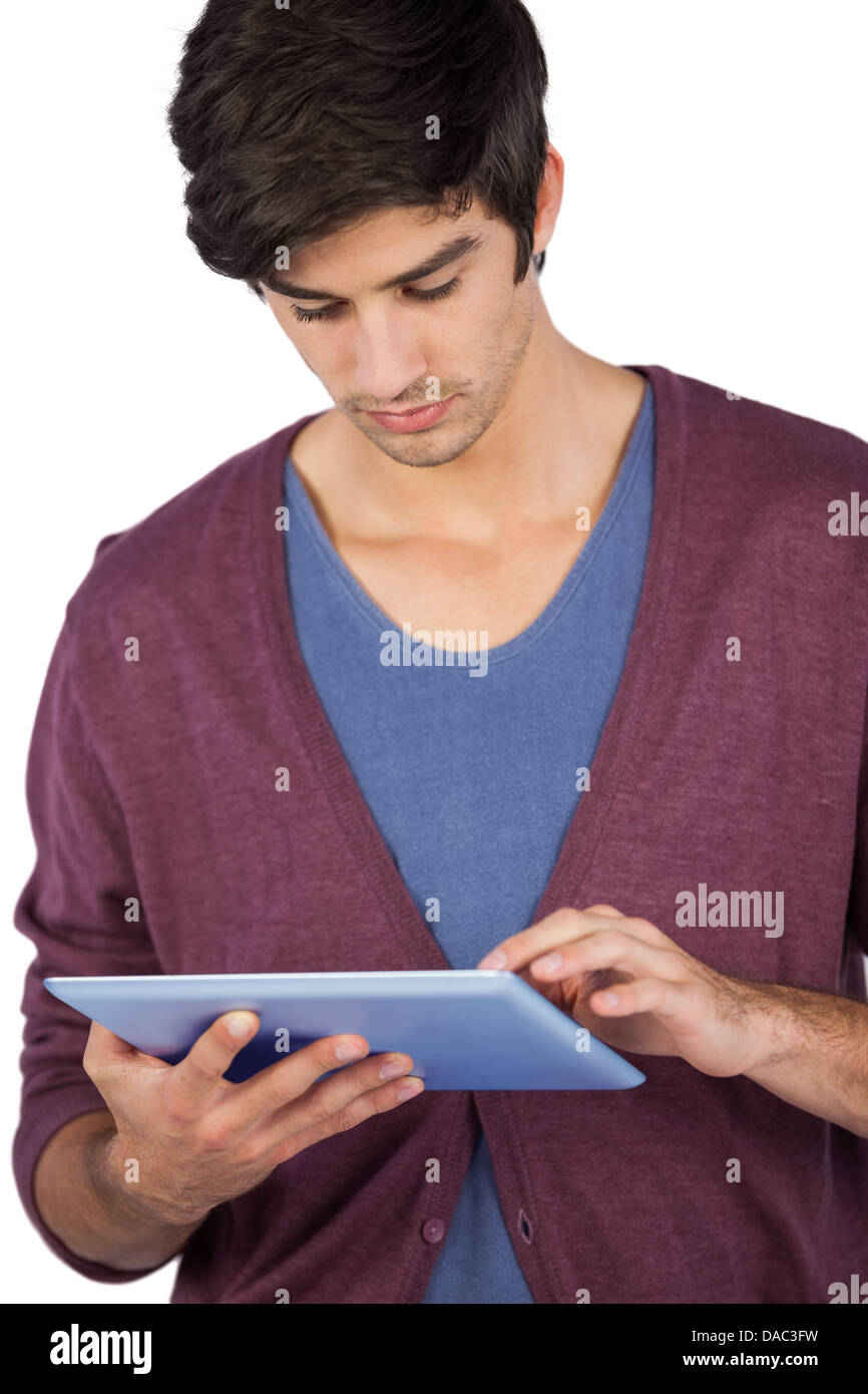 Young hispanic man using hi-res stock photography and images - Alamy