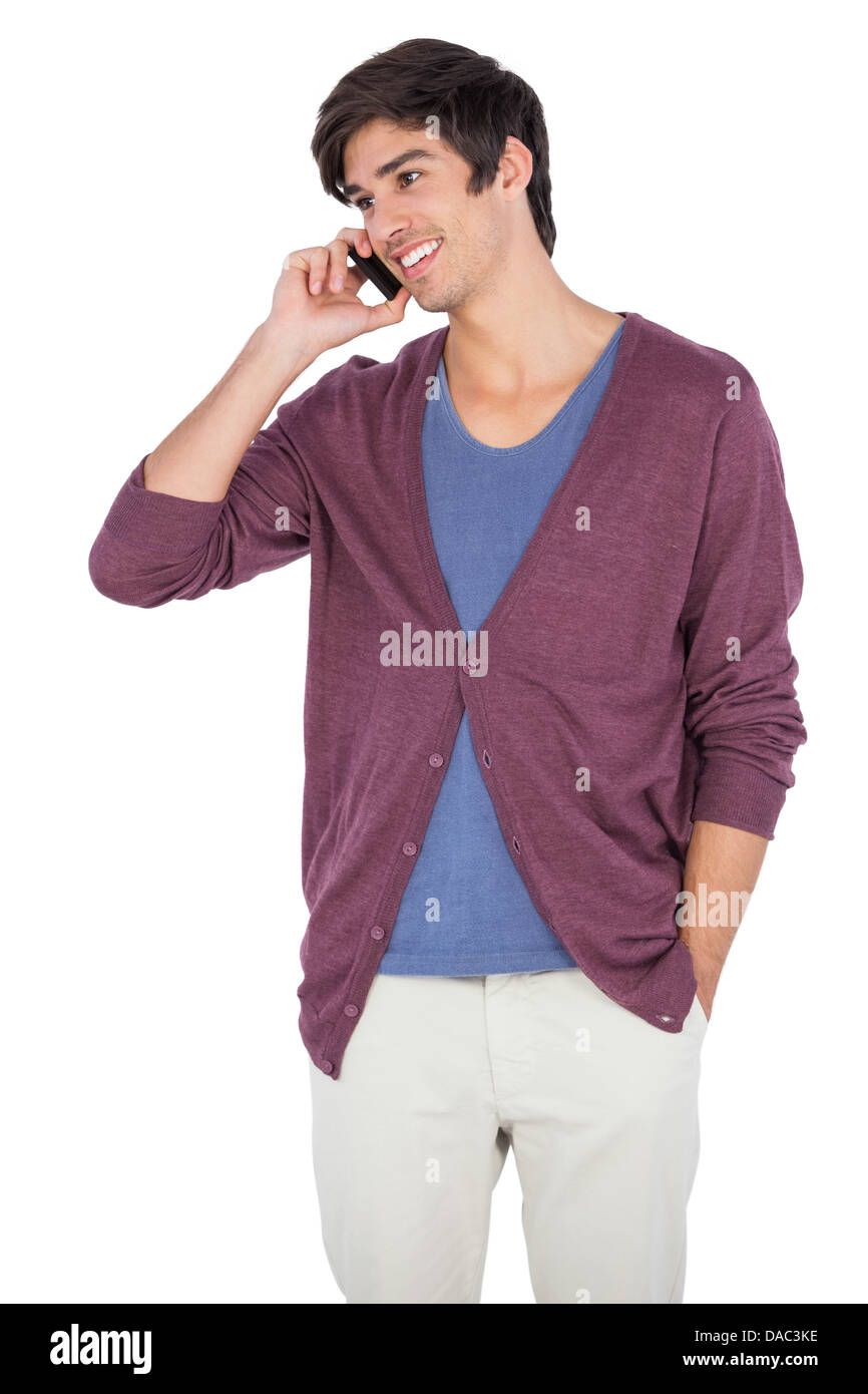 Young attractive man speaking phone hi-res stock photography and images ...