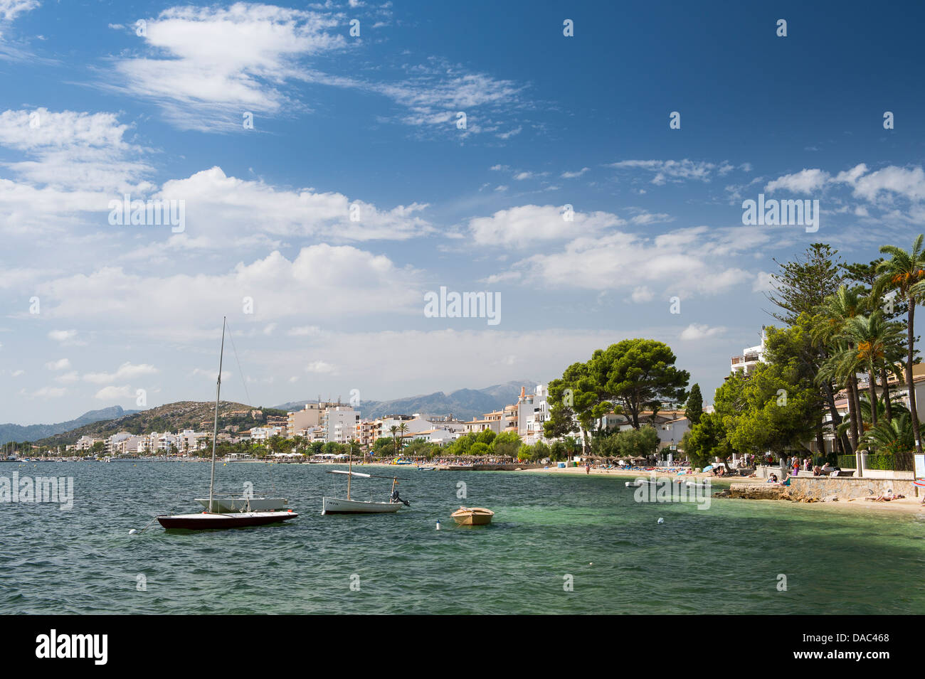 Beautiful view of Puerto Pollensa (Port de Pollenca) in Northern ...