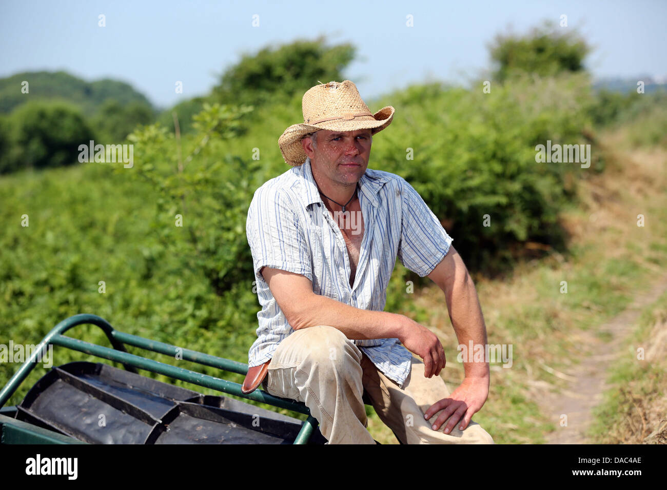 Swansea, south Wales. UK, Monday 08 July 2013 Pictured: Farmer Richard ...