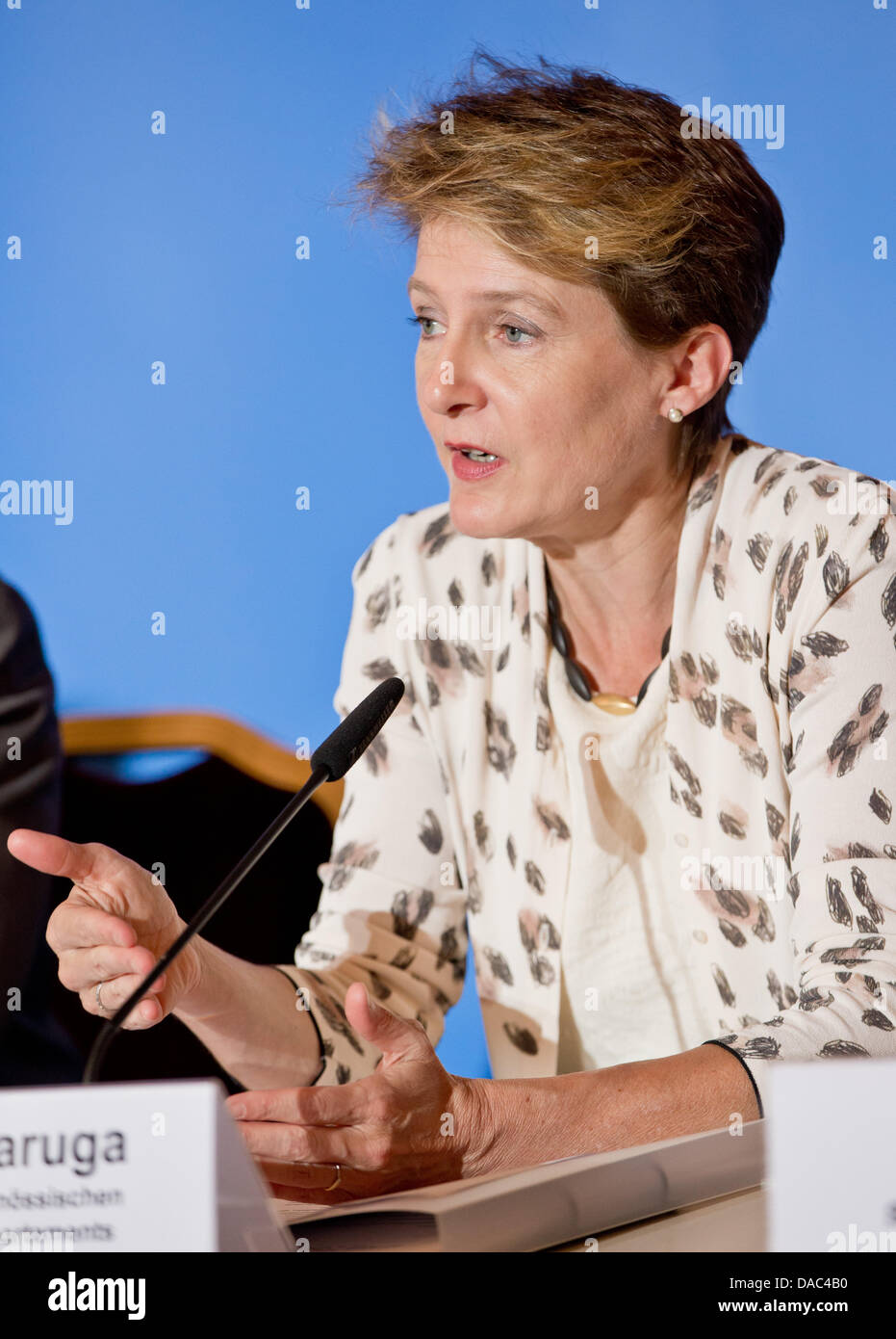 Simonetta Sommaruga (SP), head of the Swiss justice and police ...