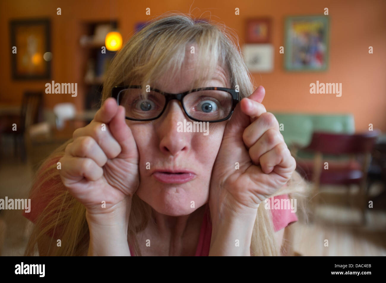 Woman with goofy expression hi-res stock photography and images - Alamy