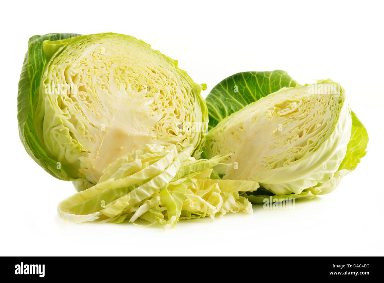 Fresh organic cabbage isolated on white background Stock Photo - Alamy