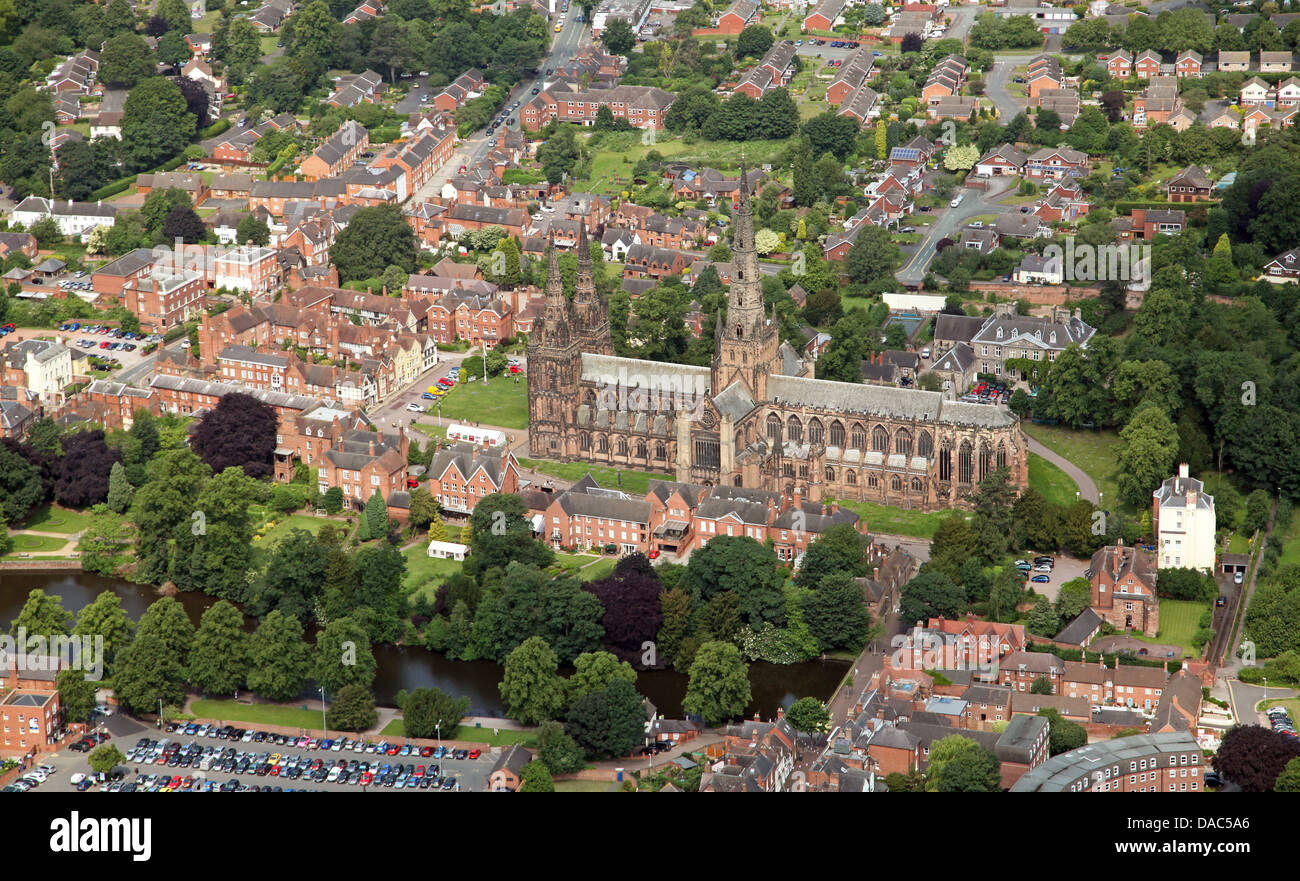 Lichfield cathedral aerial hi-res stock photography and images - Alamy