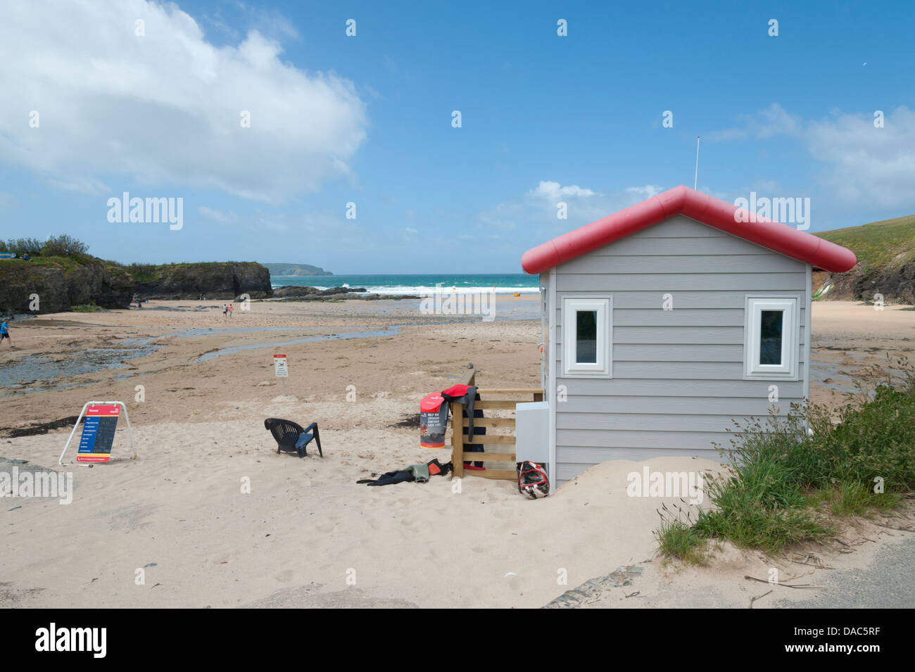 The Porthmissen beach at Trevone Bay Cornwall UK Stock Photo - Alamy