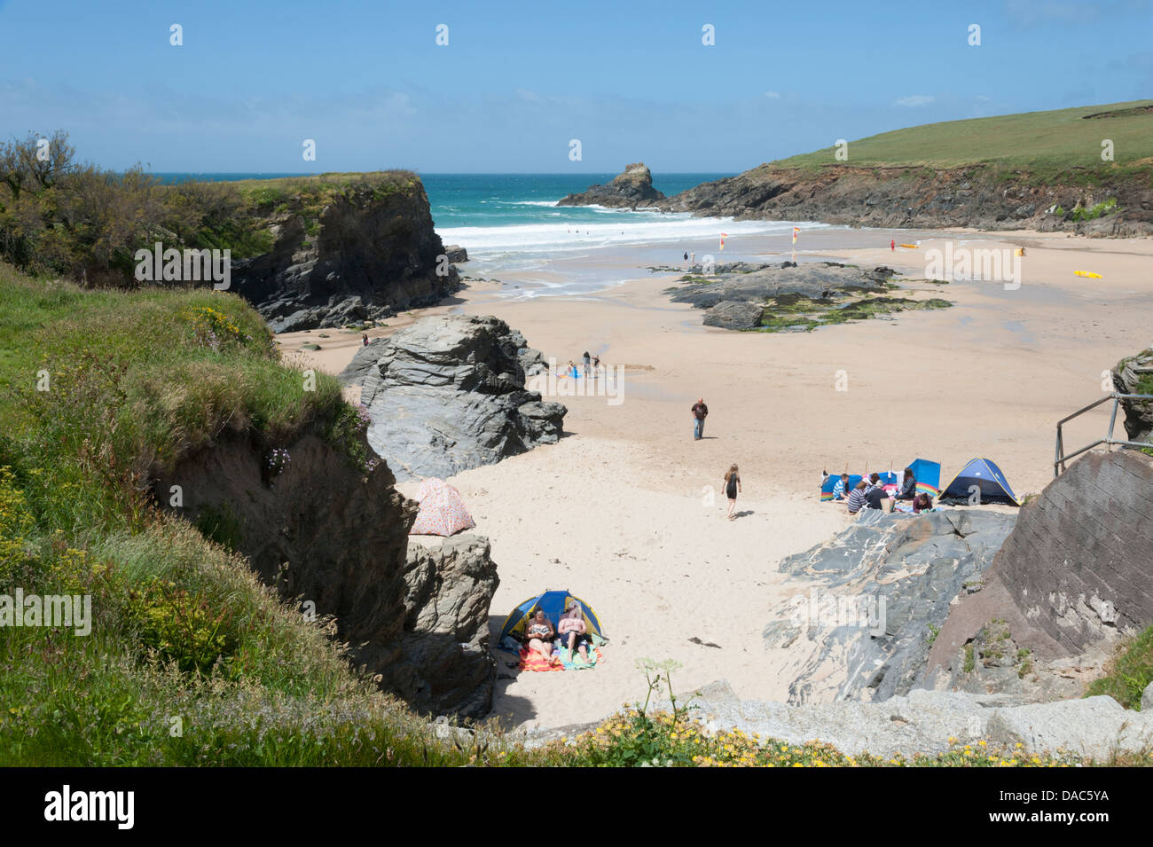 Trevone beach cornwall hi-res stock photography and images - Alamy