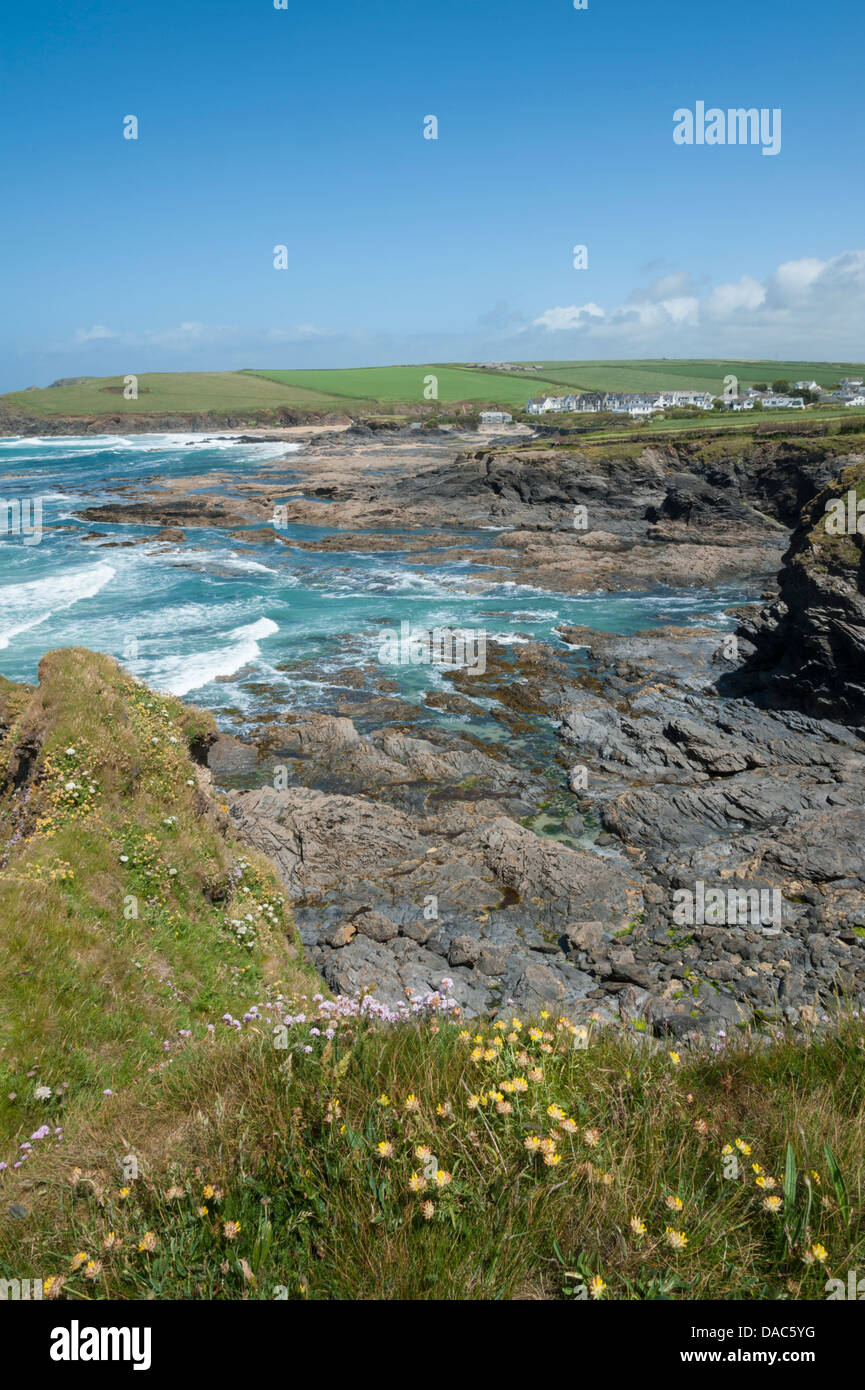 Trevone bay cornwall hi-res stock photography and images - Alamy