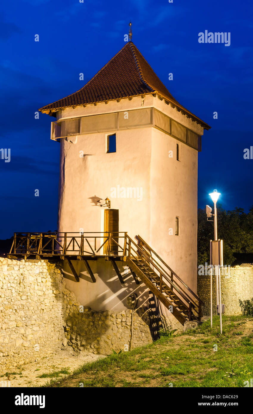 Brasov fortress wall ruins and a fortified tower, dating from, medieval ...