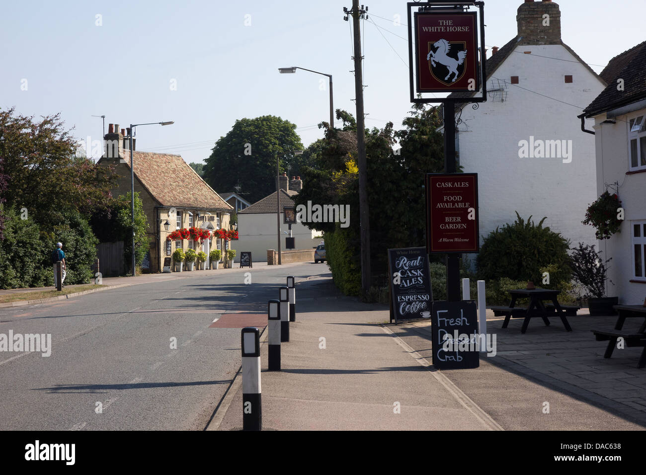 High street and pubs Milton Cambridgeshire England Stock Photo - Alamy