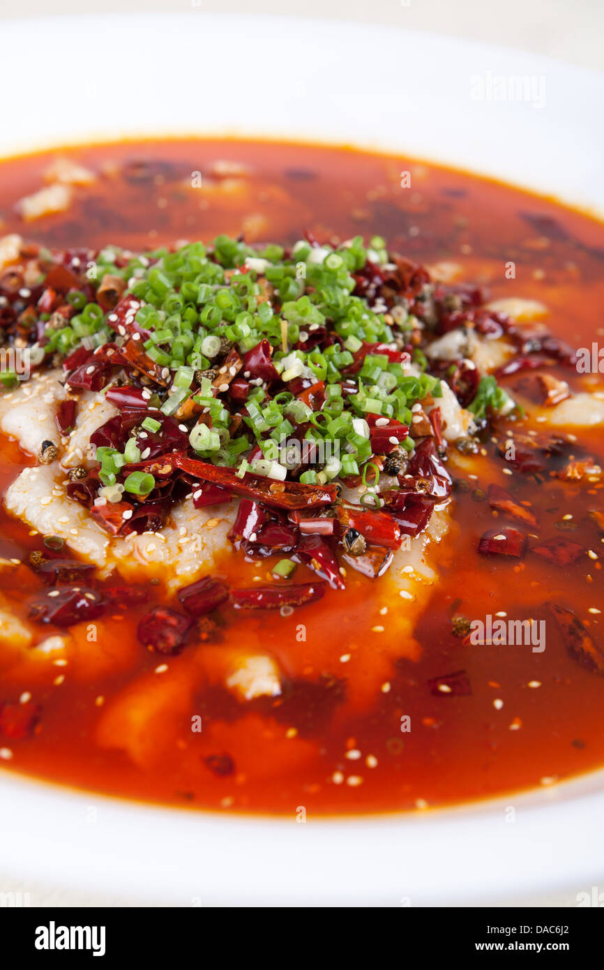 food in china-- boiled fish Stock Photo - Alamy