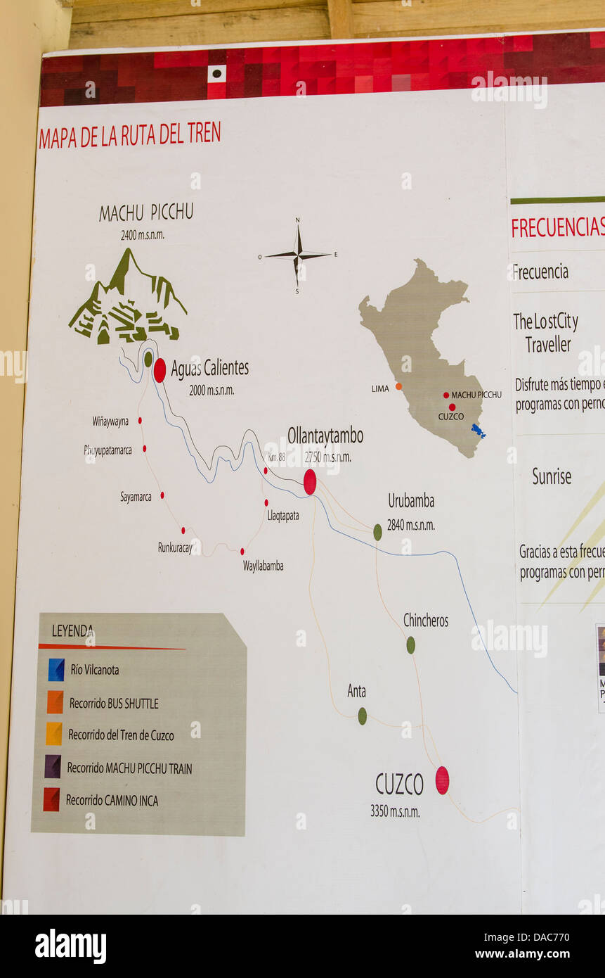 Peru rail map hi-res stock photography and images - Alamy