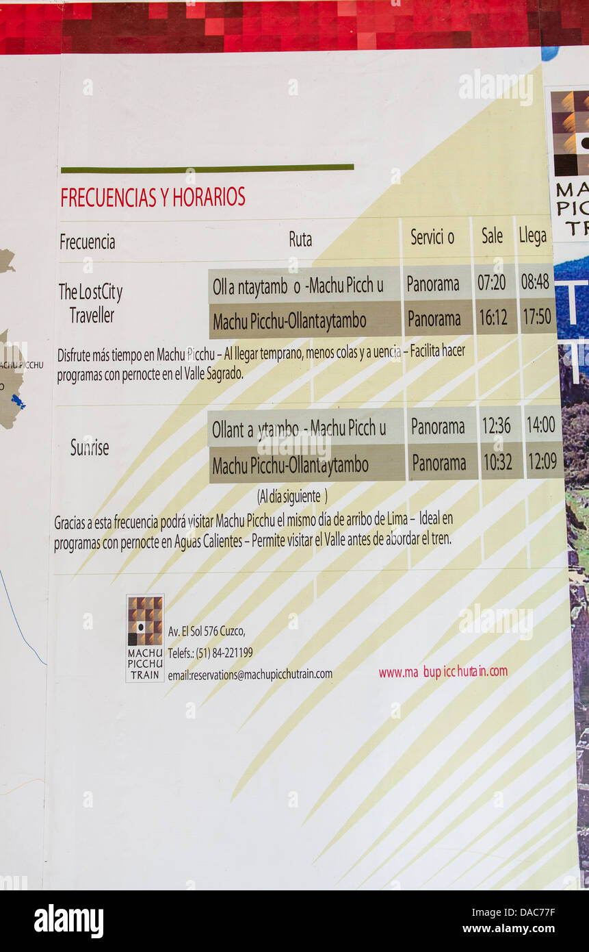 Peru rail map hi-res stock photography and images - Alamy