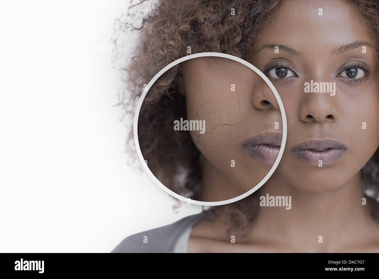 Close up of cheek of an attractive woman Stock Photo - Alamy