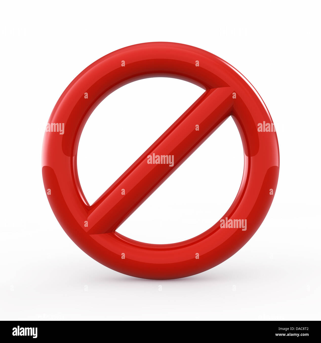 Forbidden sign on white background Stock Photo - Alamy