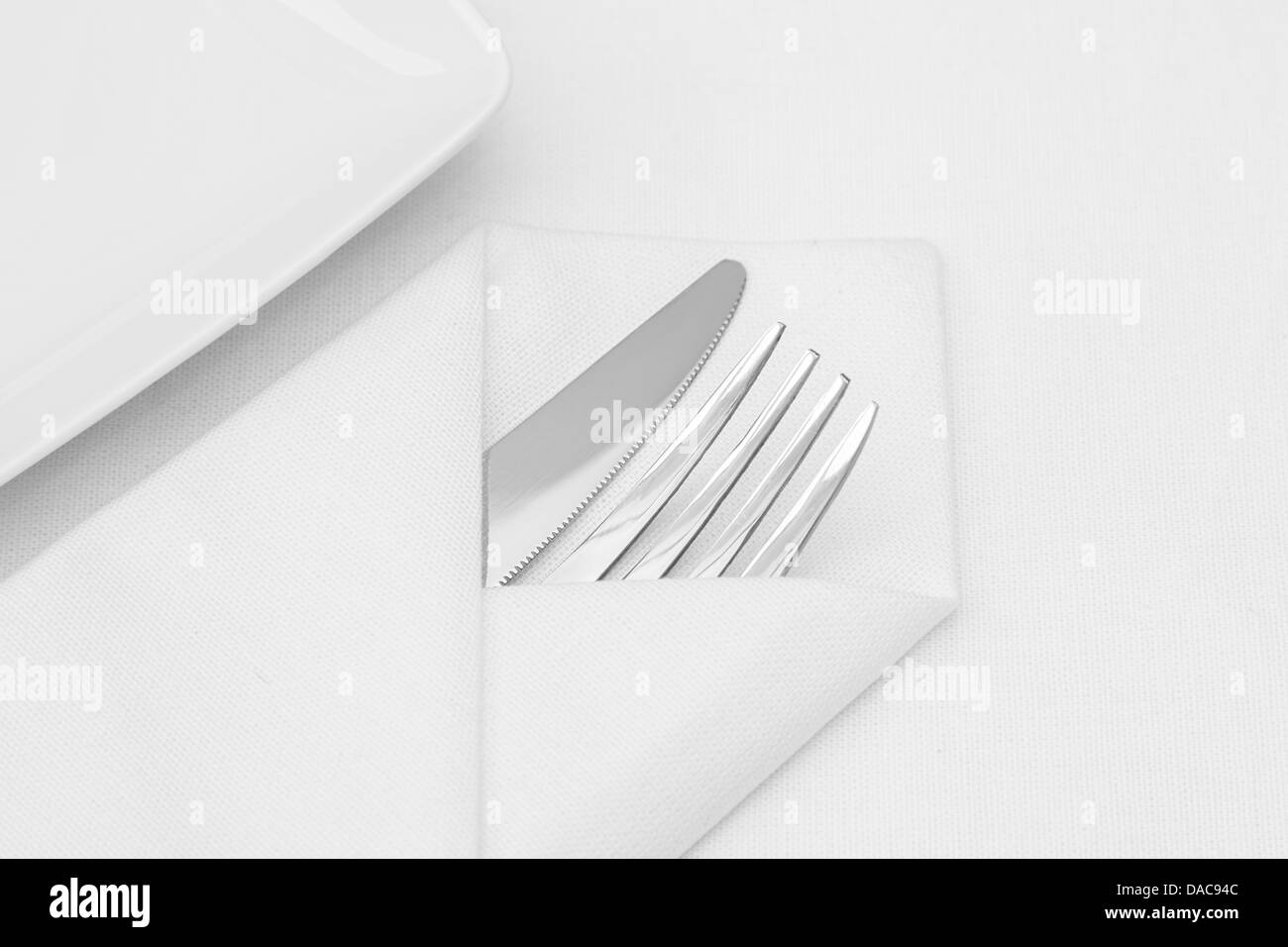White plate Black and White Stock Photos & Images - Alamy