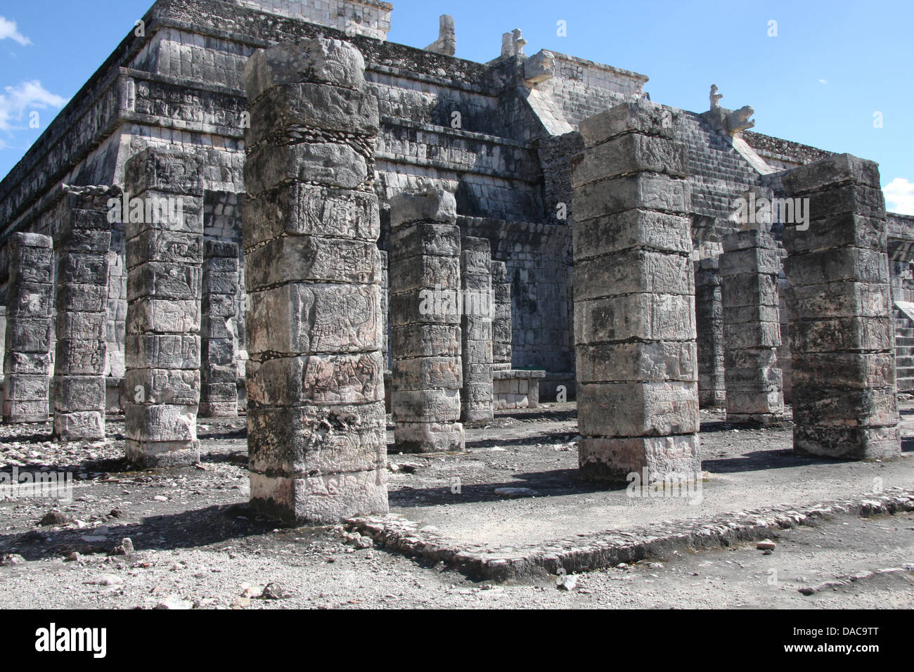 Columns, Chichen Itza, Mexico, Mayan Ruins, Yucatan Peninsular Stock ...