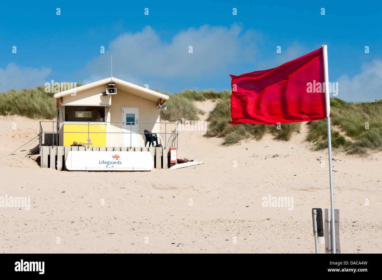 Lifeguards flag beach hi-res stock photography and images - Alamy