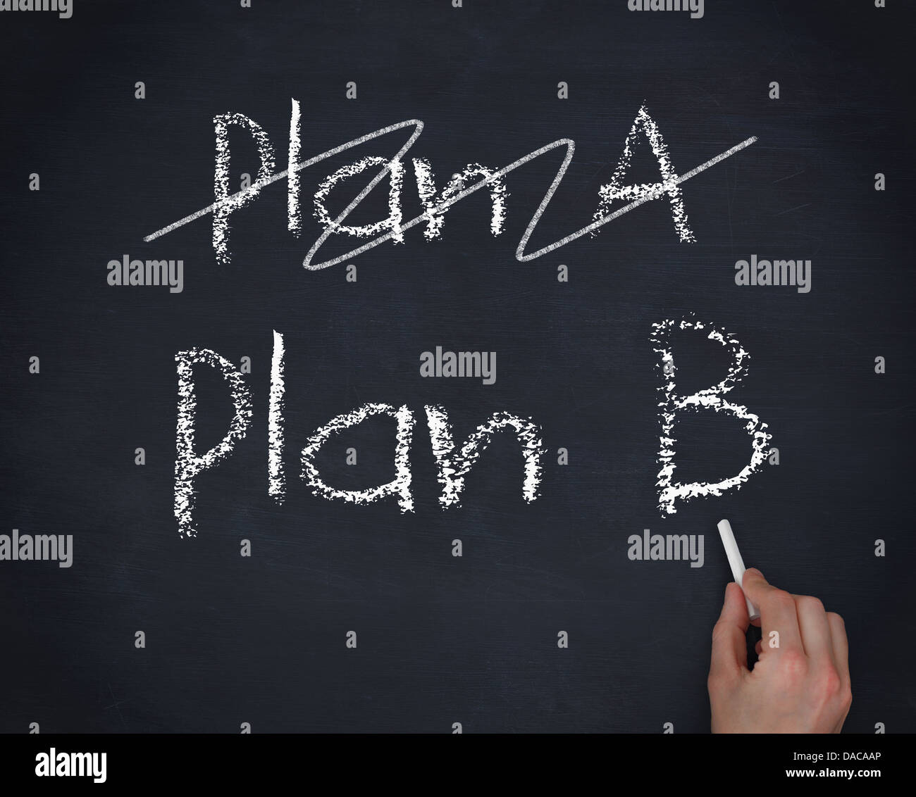 Hand writing plan B Stock Photo - Alamy