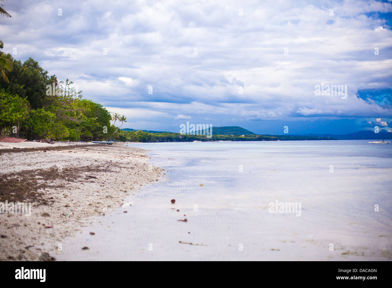 lovely clean landscape on a paradise beach in the Philippines Stock ...