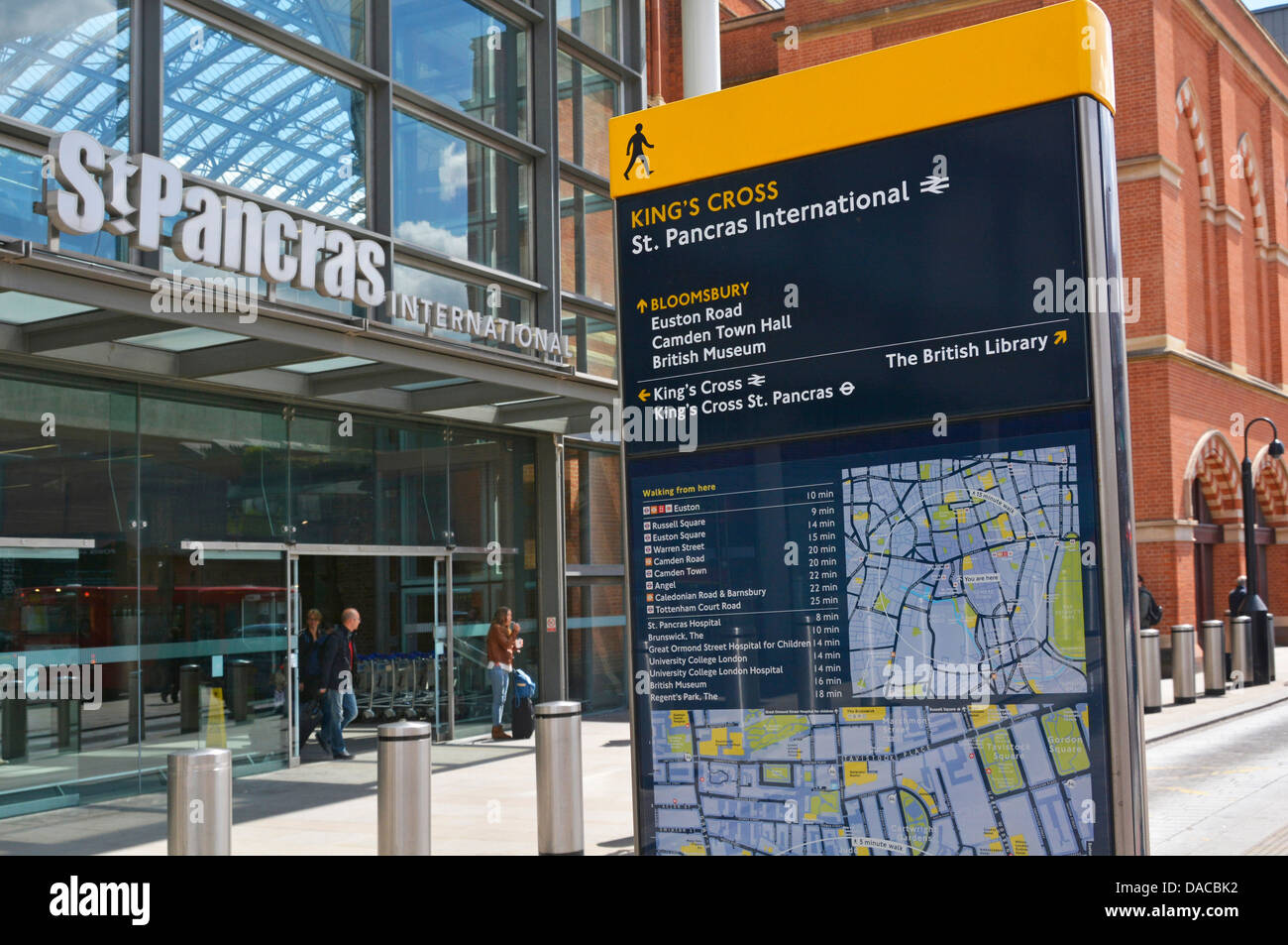 Legible London street sign adjacent to St Pancras international station ...