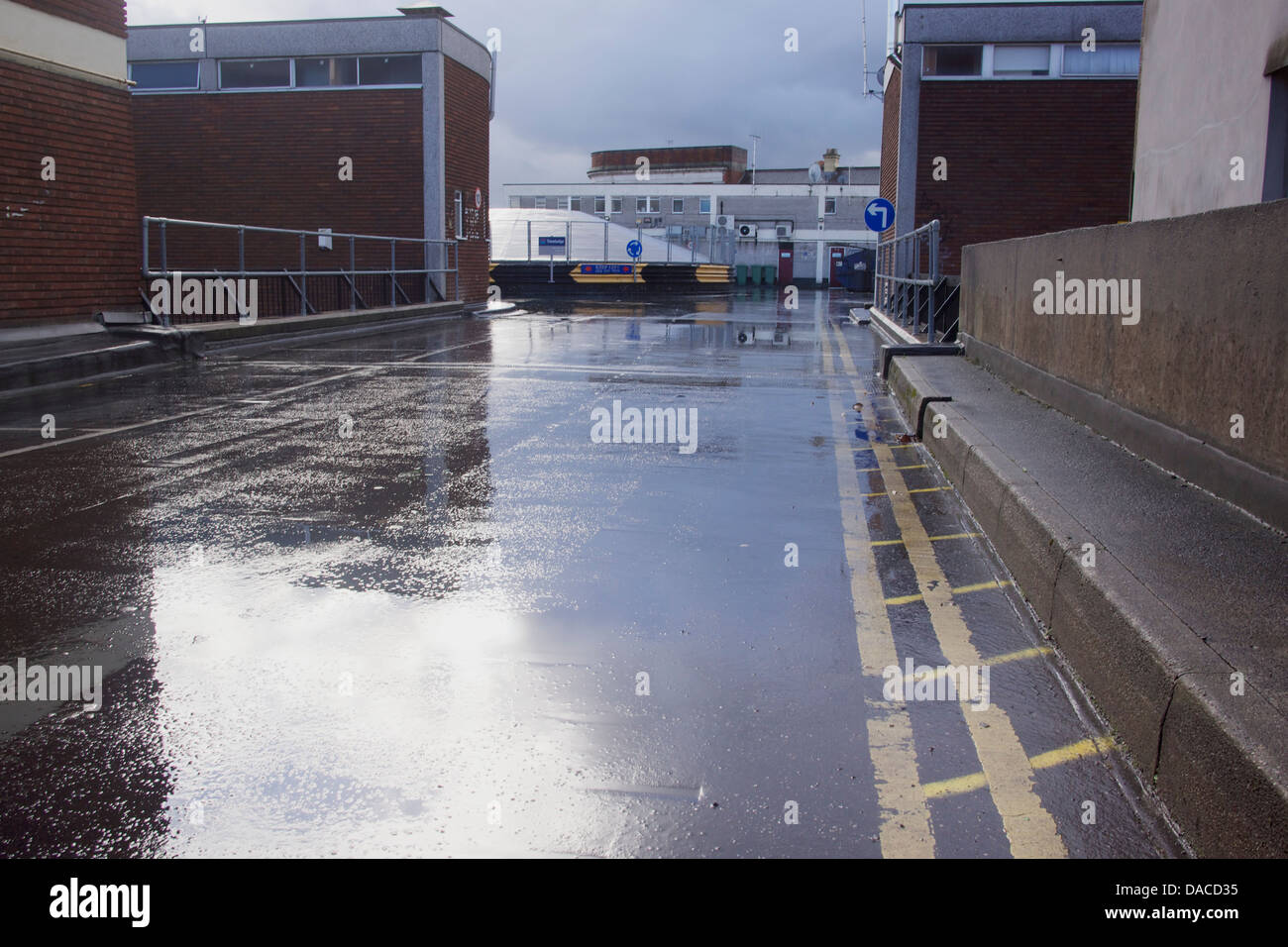 Vehicular access to new Hotel development, Altrincham Stock Photo - Alamy