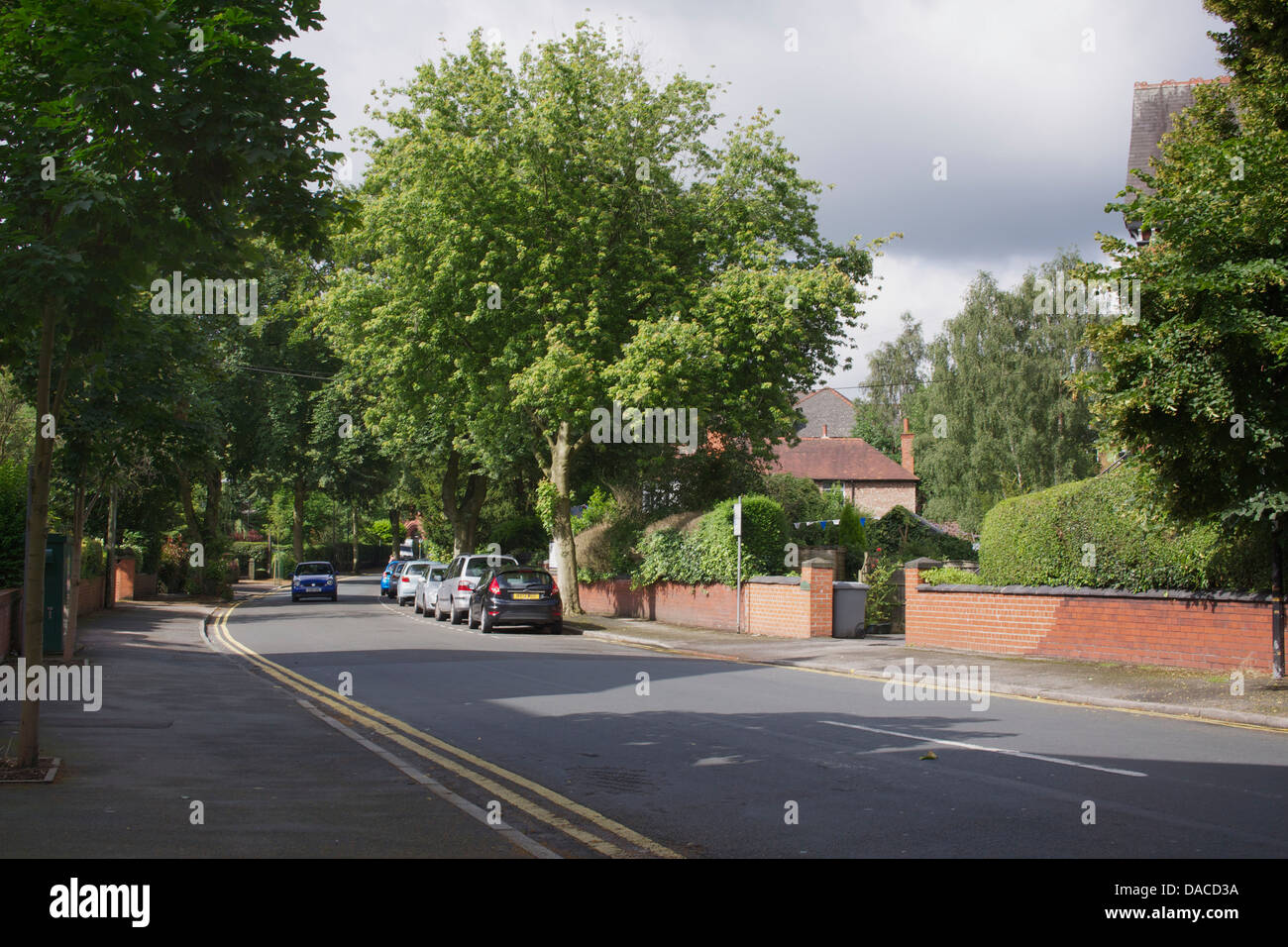 altrincham suburban road Stock Photo - Alamy