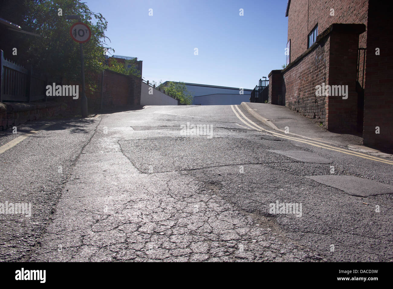 view of the old road bridge over the railway, Altrincham Stock Photo ...