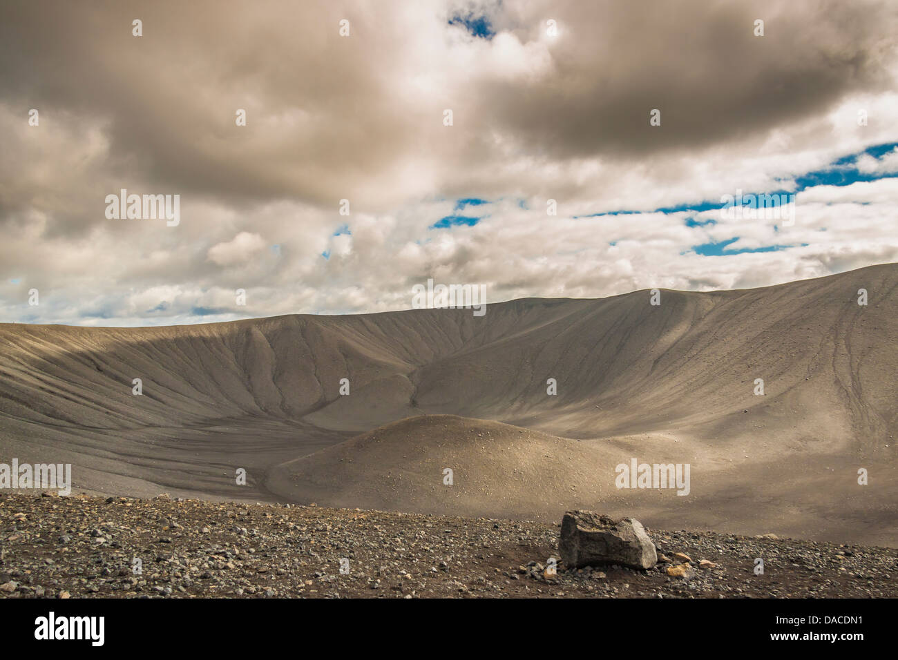 Hverfjall crater of volcano in Myvatn area in northern Iceland Stock ...